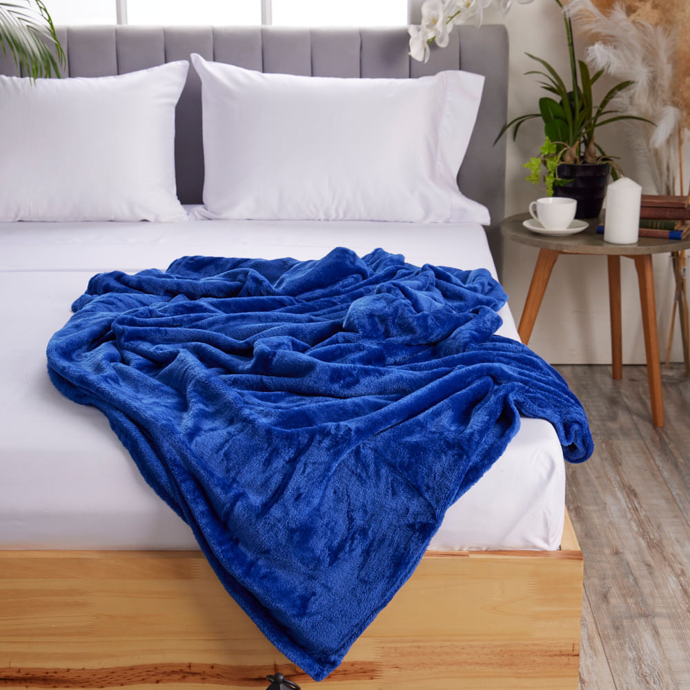 Cobija Flannel Azul - Distrihogar
